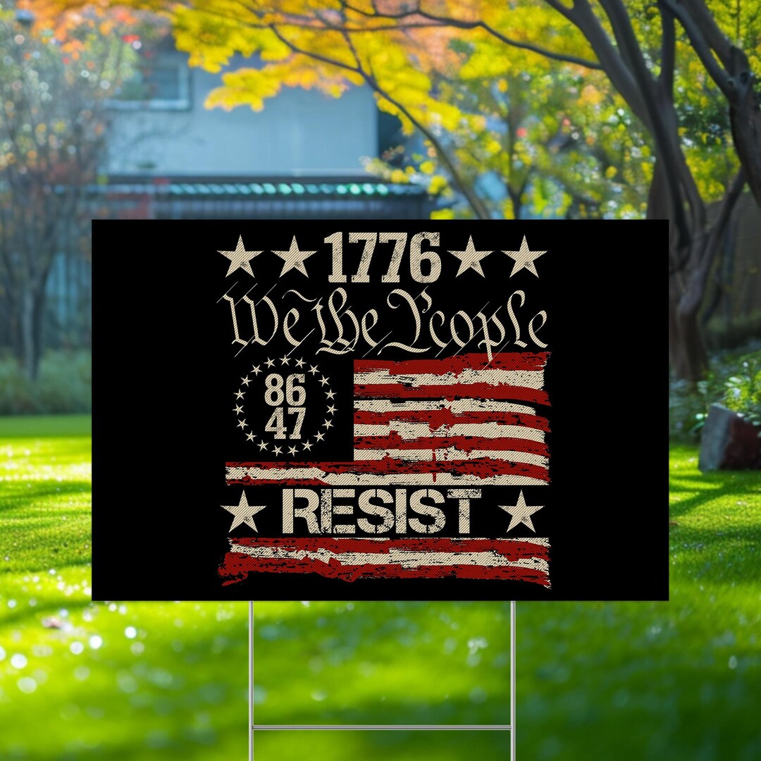 Resist 8647 Vintage Sign, Protest Sign, Subtle Anti Trump Liberal Sign ...