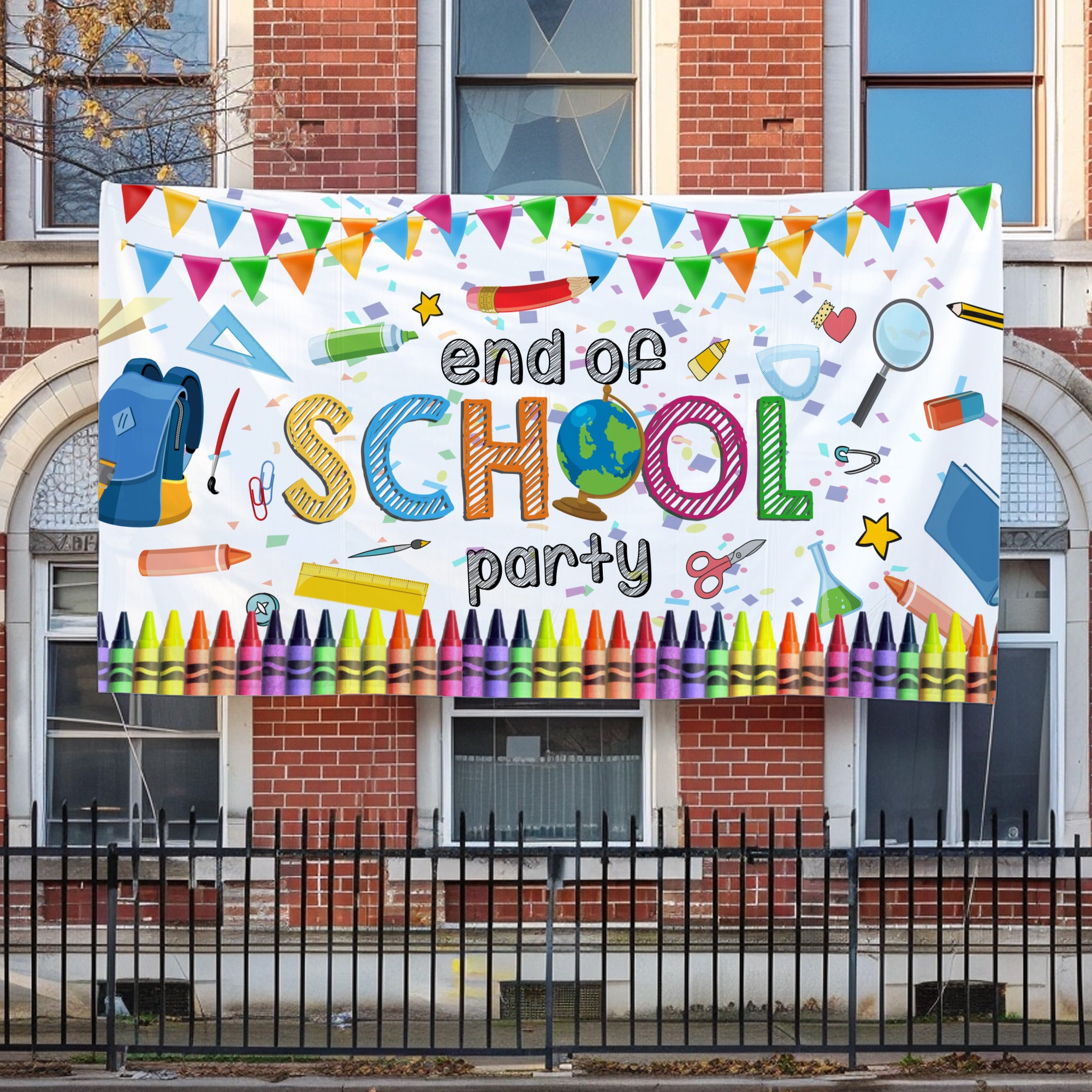 Custom End of School Party Backdrop, Teachers and Staff Appreciation ...