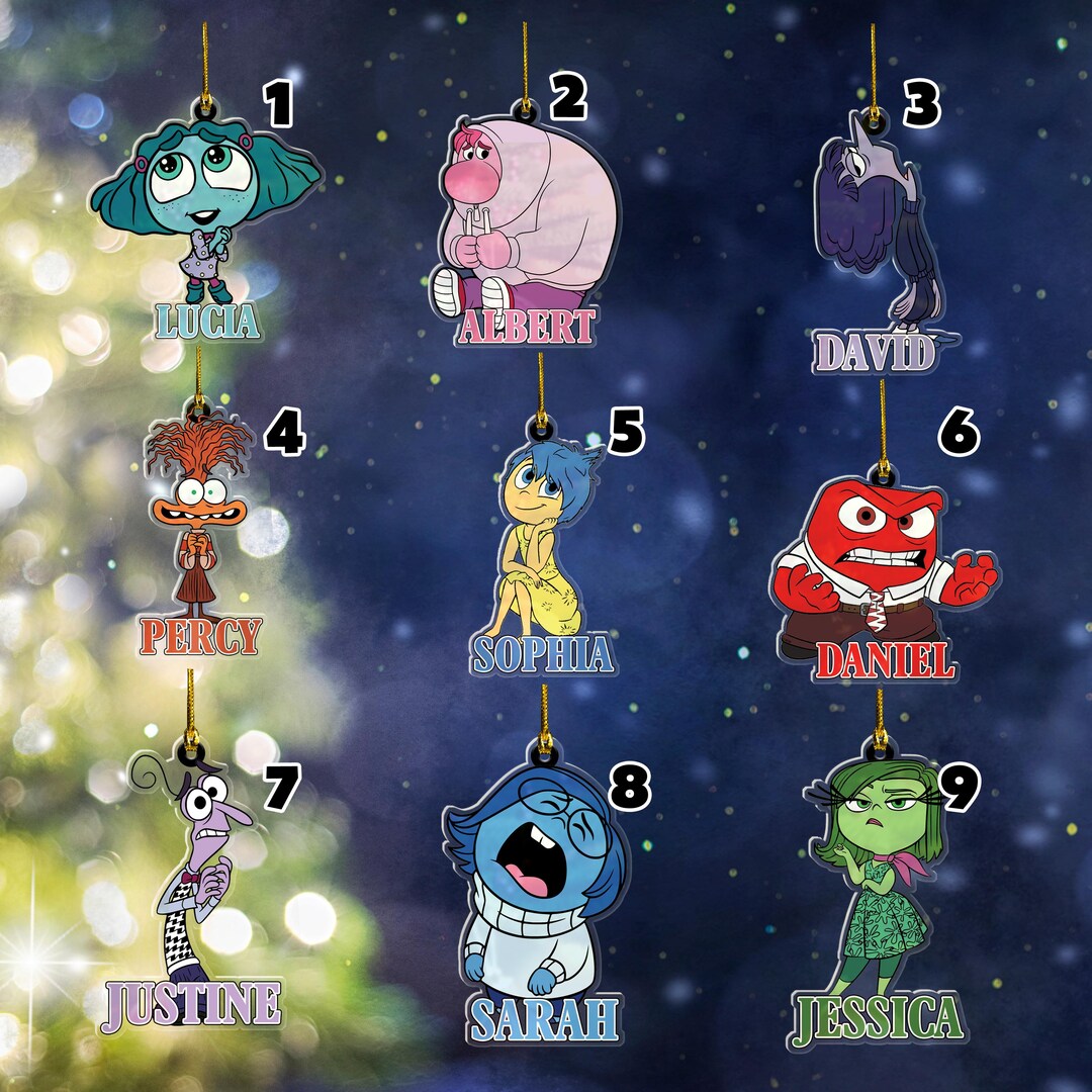 Personalized Inside Out Ornament/inside Out 2 Movie Characters Ornament ...