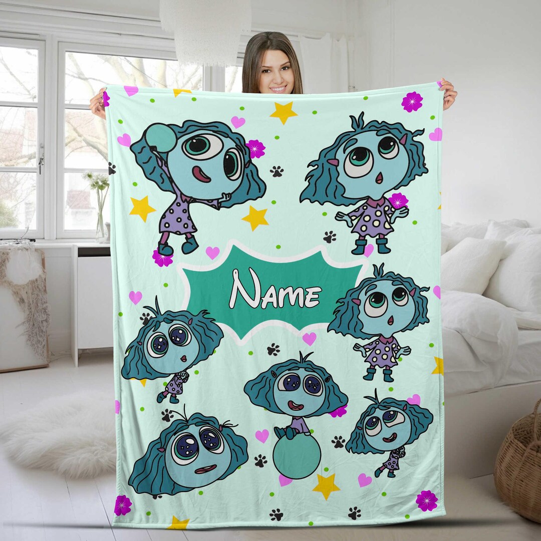 Custom Disney Inside Out Blanket, Custom Name Emotions Inside Out ...