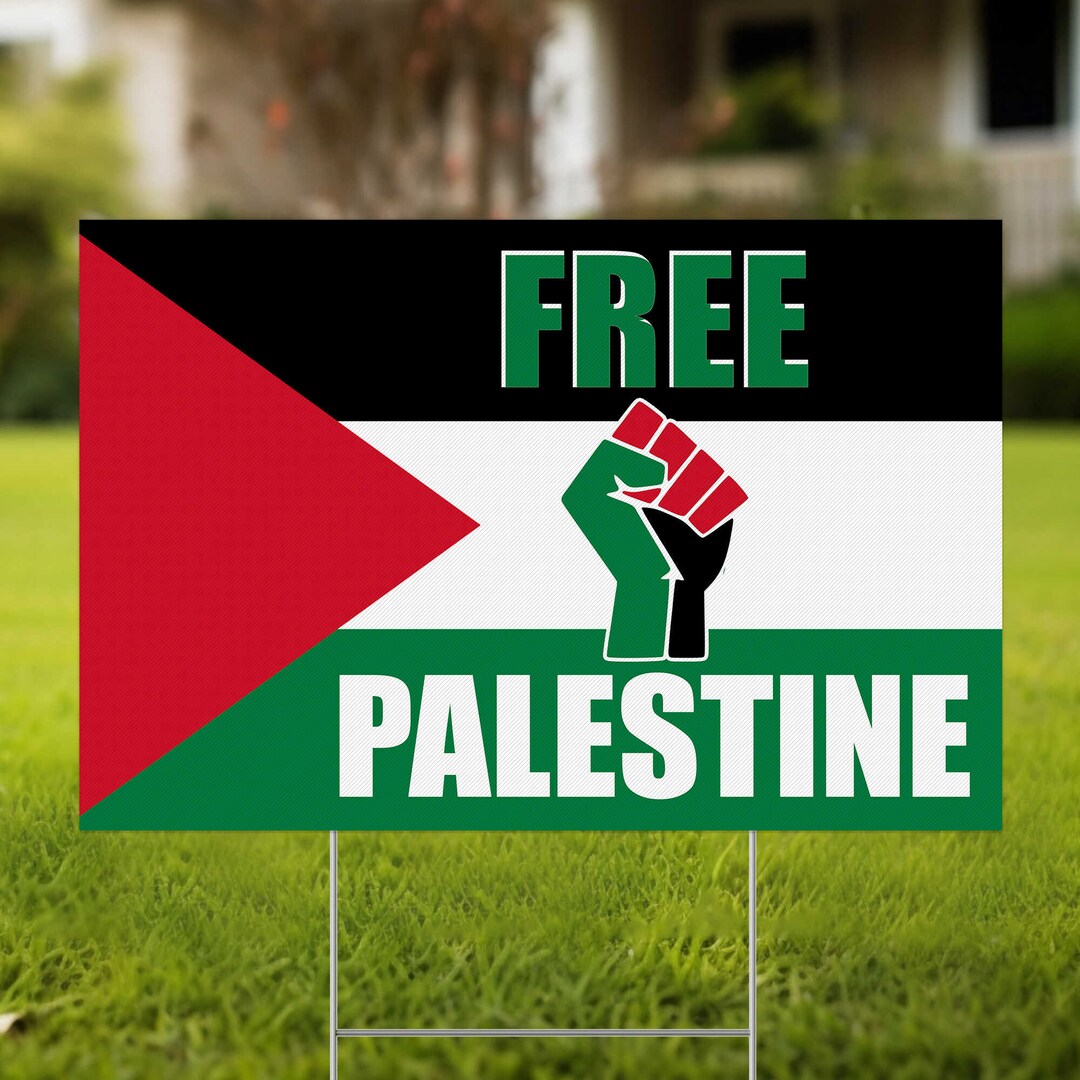 Free Palestine Protest Sign, Custom Made Personalized Flag, Palestine ...