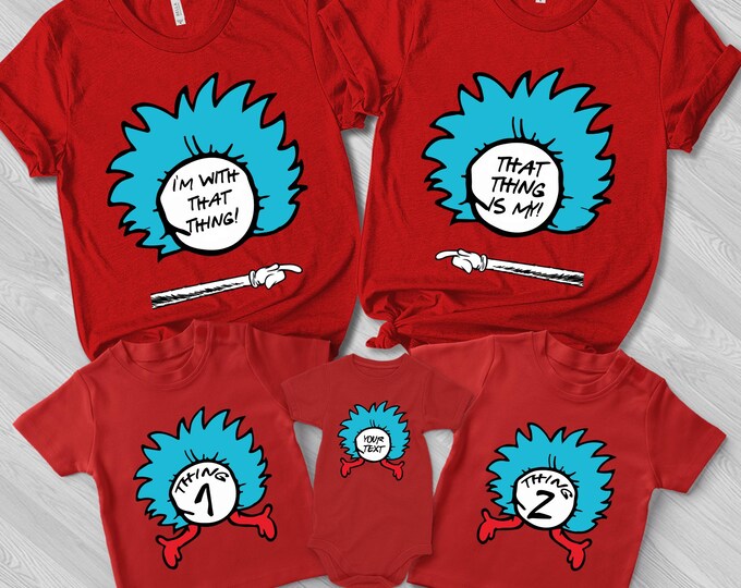 Dr. Seuss Shirt, Dr. Seuss Day, Cat in the Hat, Thing 1 Shirt, Youth ...