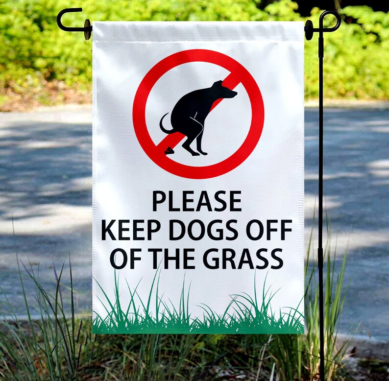 Please Keep off the Landscaping Flag, Keep off Lawn Sign Small Keep off ...