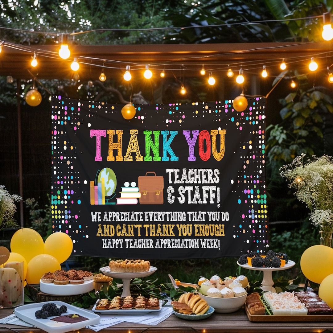 Custom Teacher Appreciation Week Banner Personalized Teachers and Staff ...