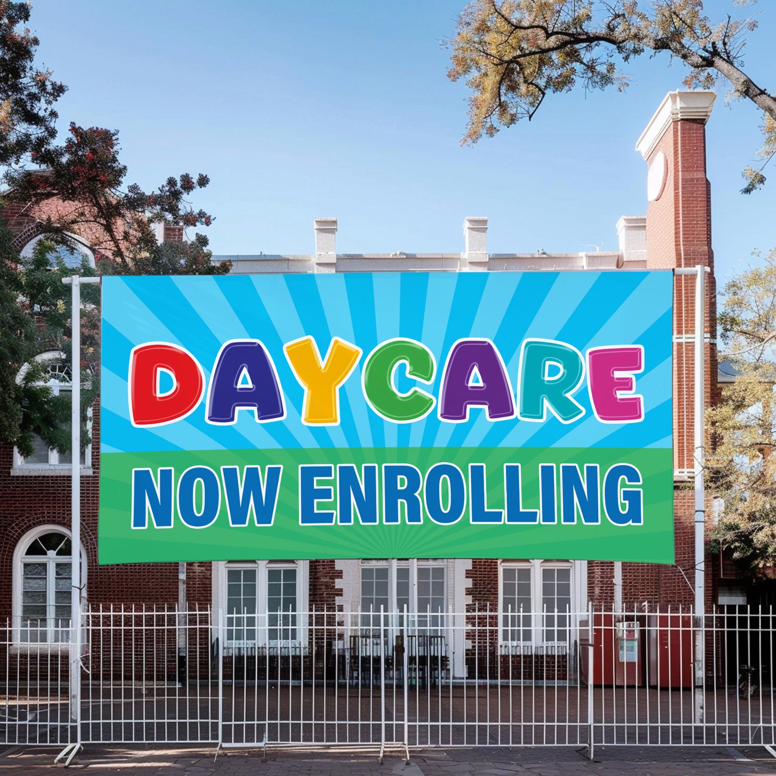 Day Care Banner Enrollment Sign Custom Banner, Child Care Sign, Kid ...