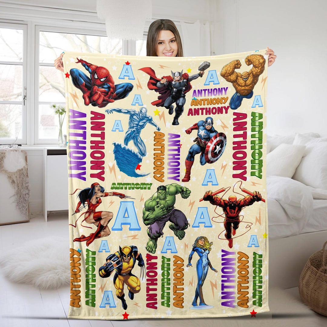 Personalized Disney Marvel Superhero Blanket/marvel Avengers Blanket ...