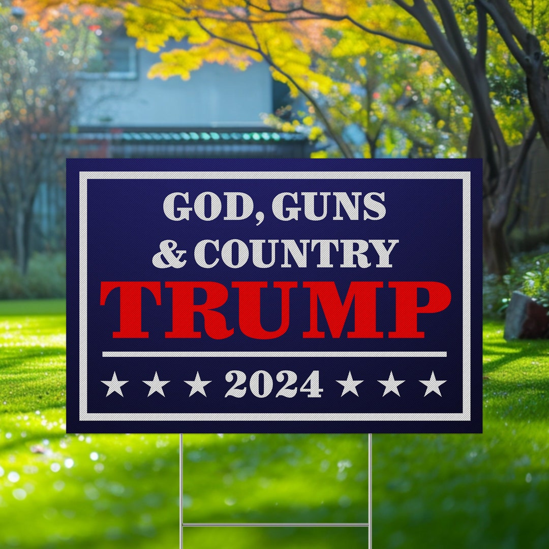 Trump 2024 Yard Sign/american Flag Donald Trump for President 2024 Yard ...