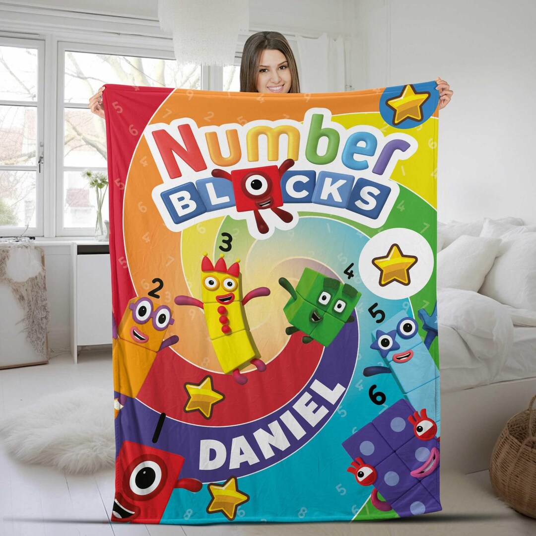 Personalized Numberblocks Blanket/numberblocks Fleece Blanket ...