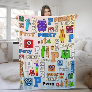 Personalized Numberblocks Blanket/numberblocks Fleece Blanket ...