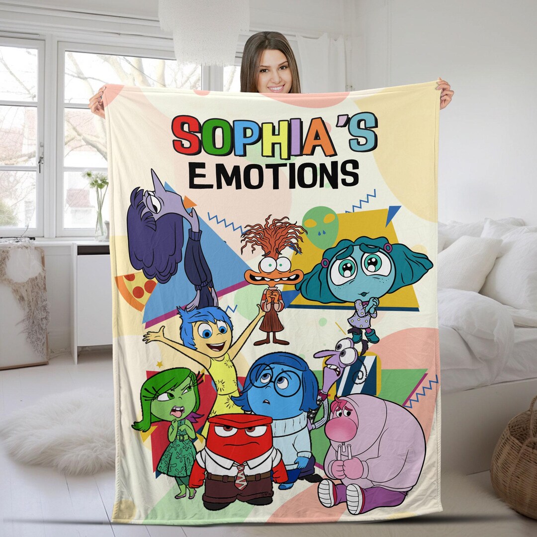 Personalized Inside Out 2 Emotions Blanket/custom Inside Out 2 Blanket ...