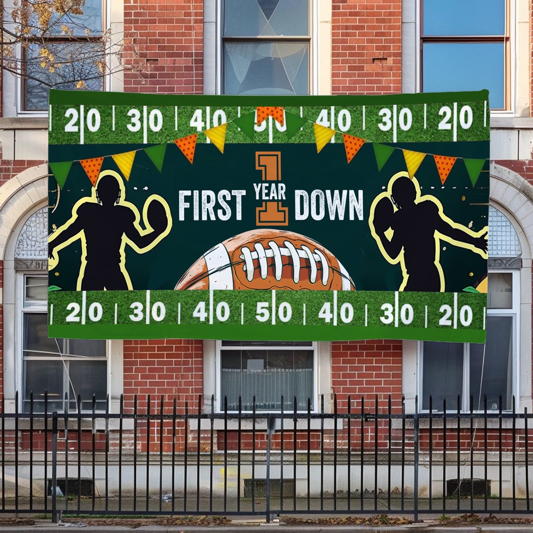 Football Theme 1st Birthday Backdrop Happy Birthday Party Decor for Boy ...