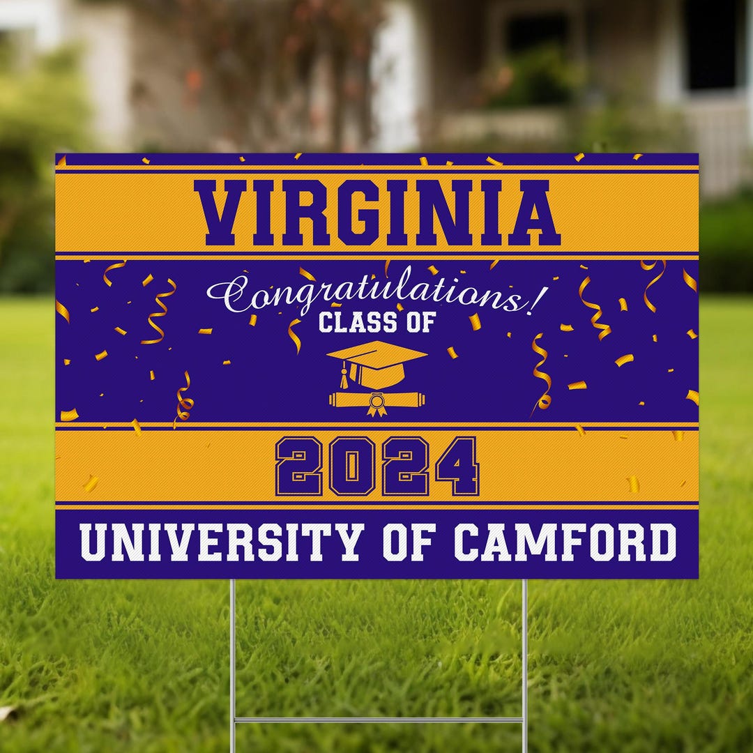 Custom Graduation Flag, Grad 2024, Graduate Yard Sign, College Grad ...