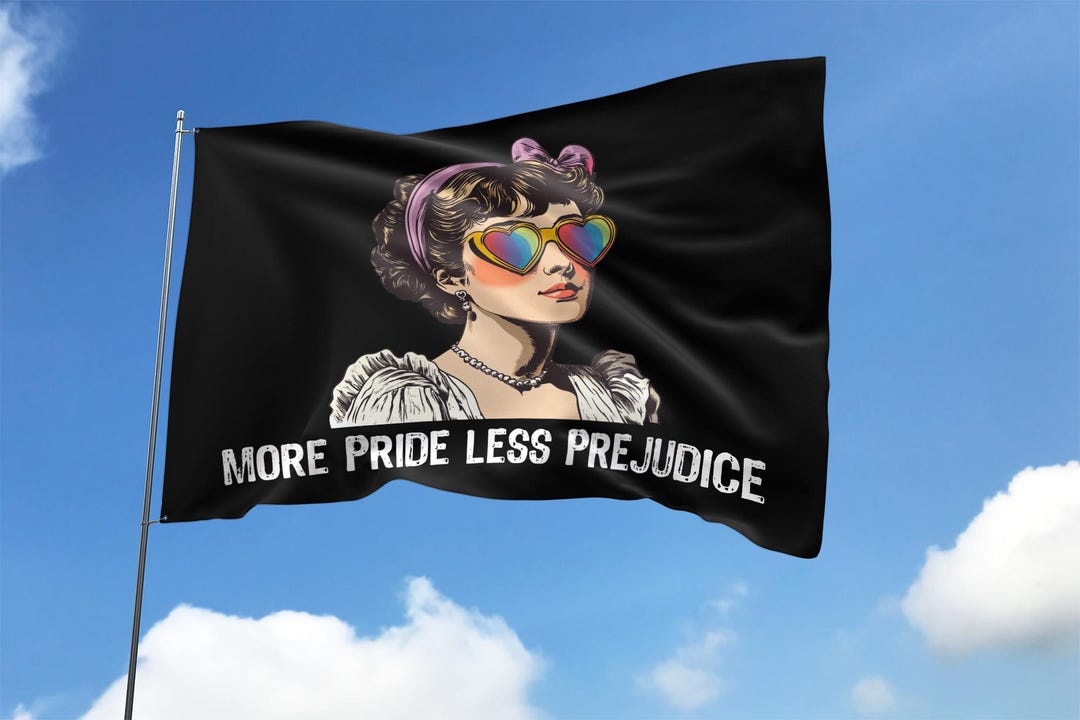 More Pride Less Prejudice House Flag, LGBTQ+ Flag, No Hate, Don't ...