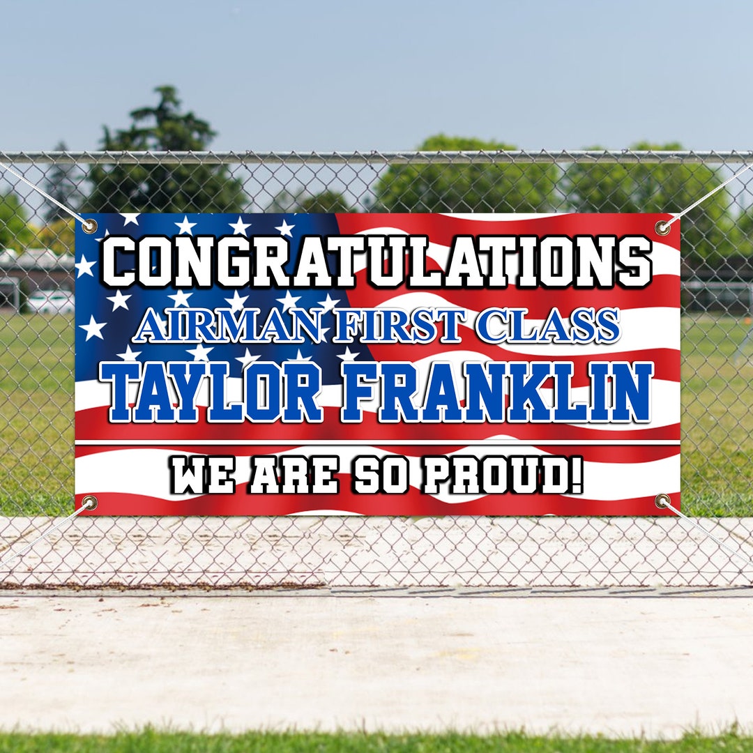 Custom Flag U.S. AIR Force Banner, Welcome Home or Congratulations, We ...