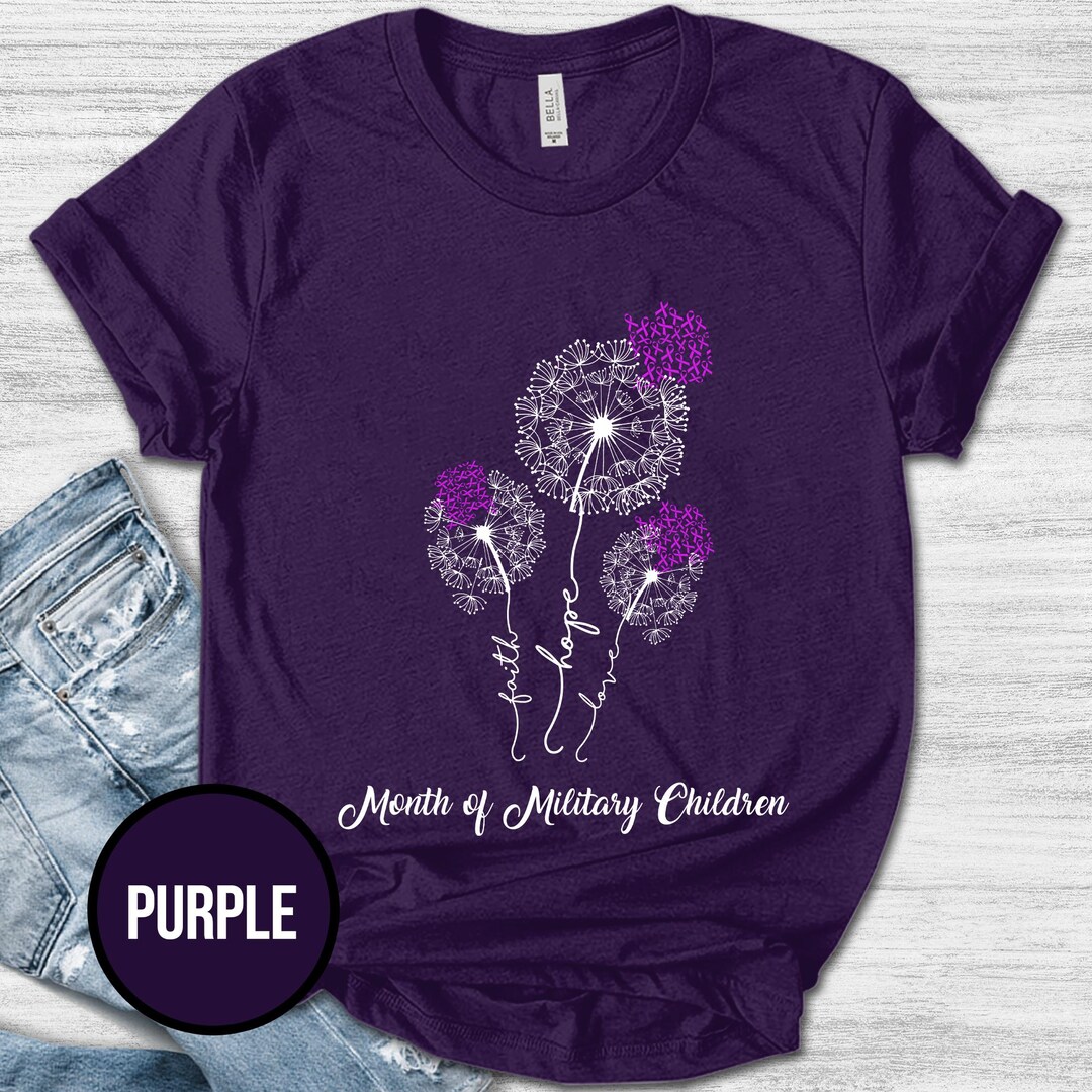 Purple up Military Child Shirt/military Child Month Tee/military Strong ...