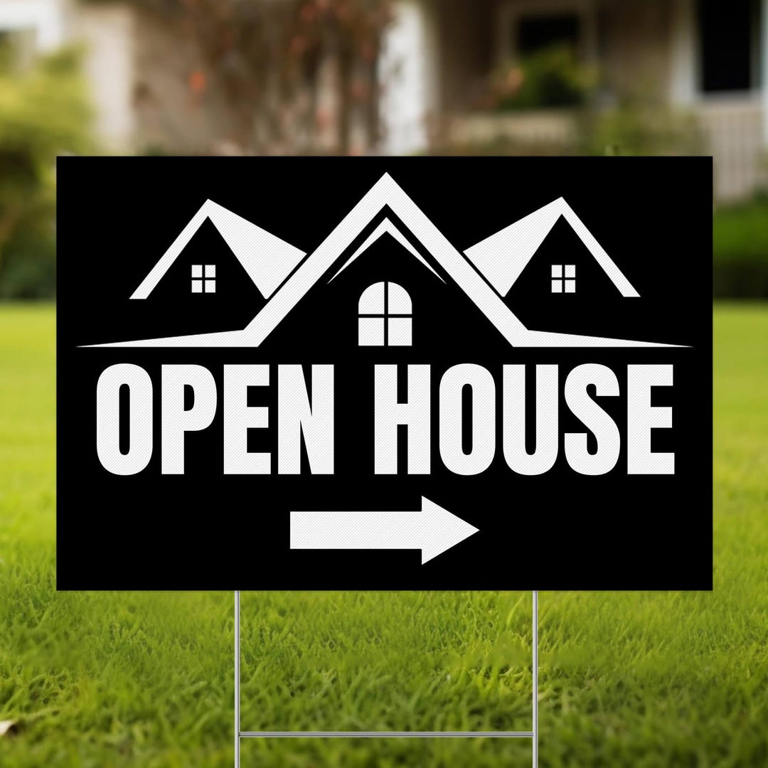 Estate Sale Yard Signs With Stakes Double Sided Large Open House Signs ...