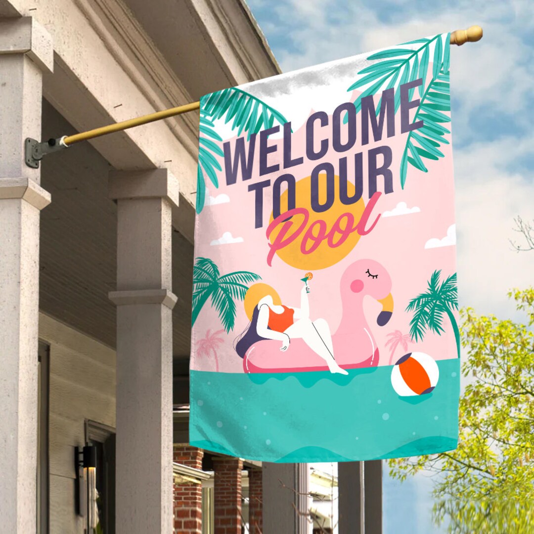 Personalized Swimming Pool Flag/summer Flag/life is Better at the Pool ...