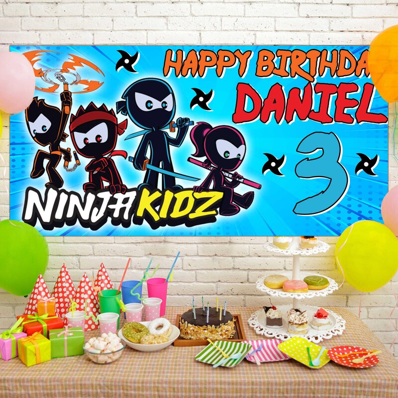 Ninja Birthday Banner - Etsy