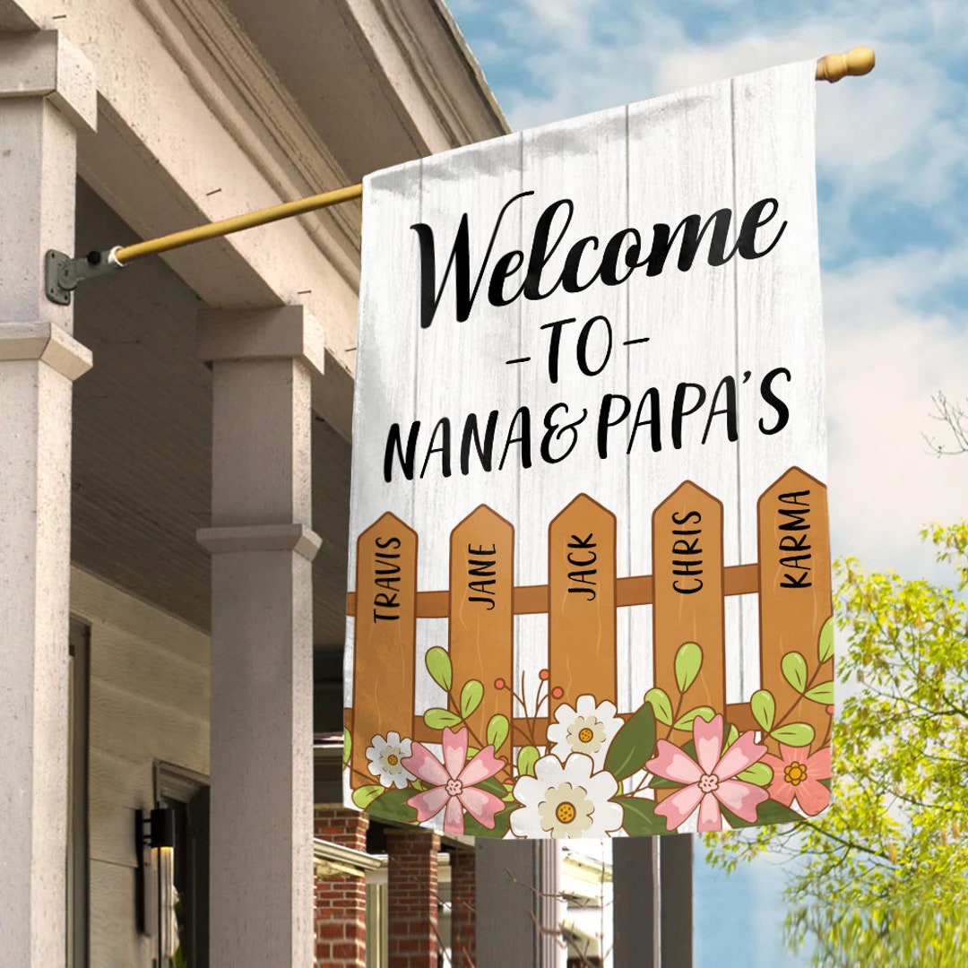 Welcome to Nana and Papas House Garden Flag/mothers Day Gift Nana Garden Flag/nana and Papa Gift ...