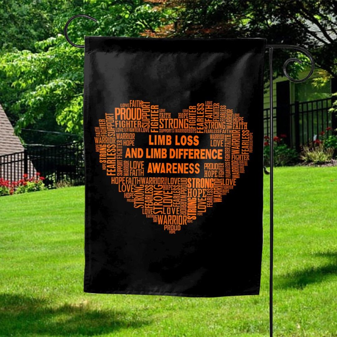 Limb Loss and Limb Difference Awareness Garden Flag, DOUBLE-SIDED Limb ...