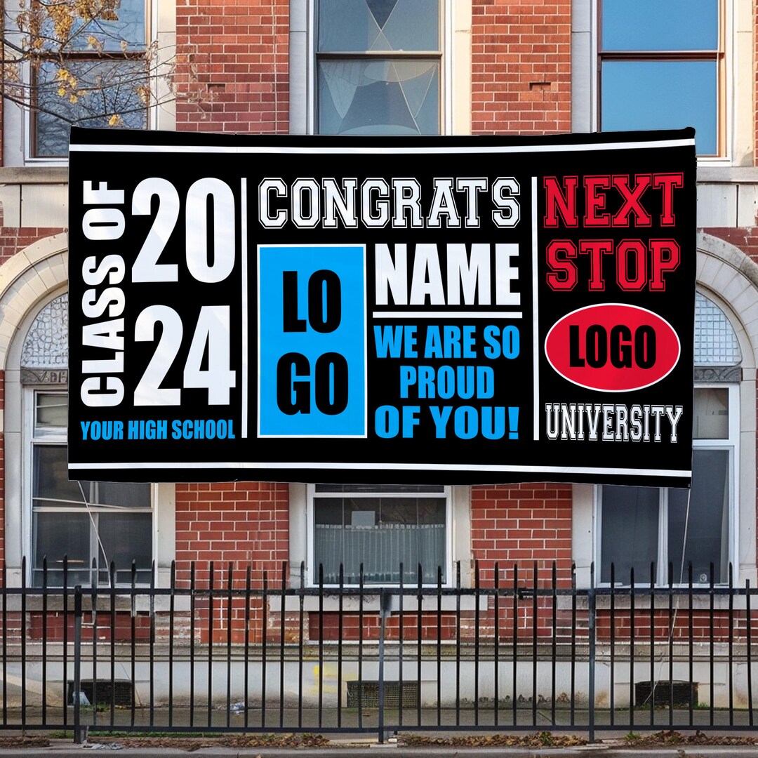 Graduation Banner 2024, Grad Banner Class of 2024 for High School, Next ...