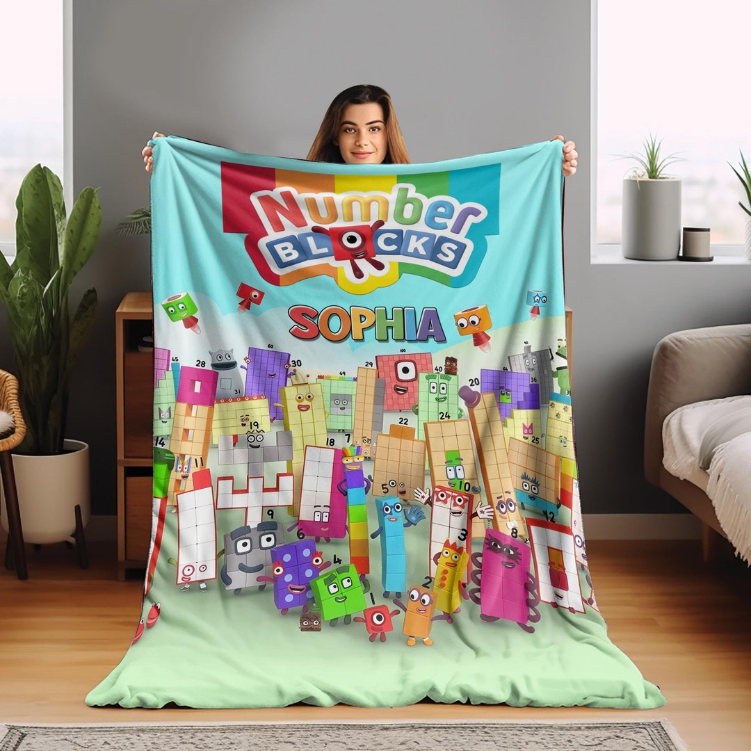 Buy Personalized Numberblocks/numberblocks Fleece Blanket/numberblocks ...