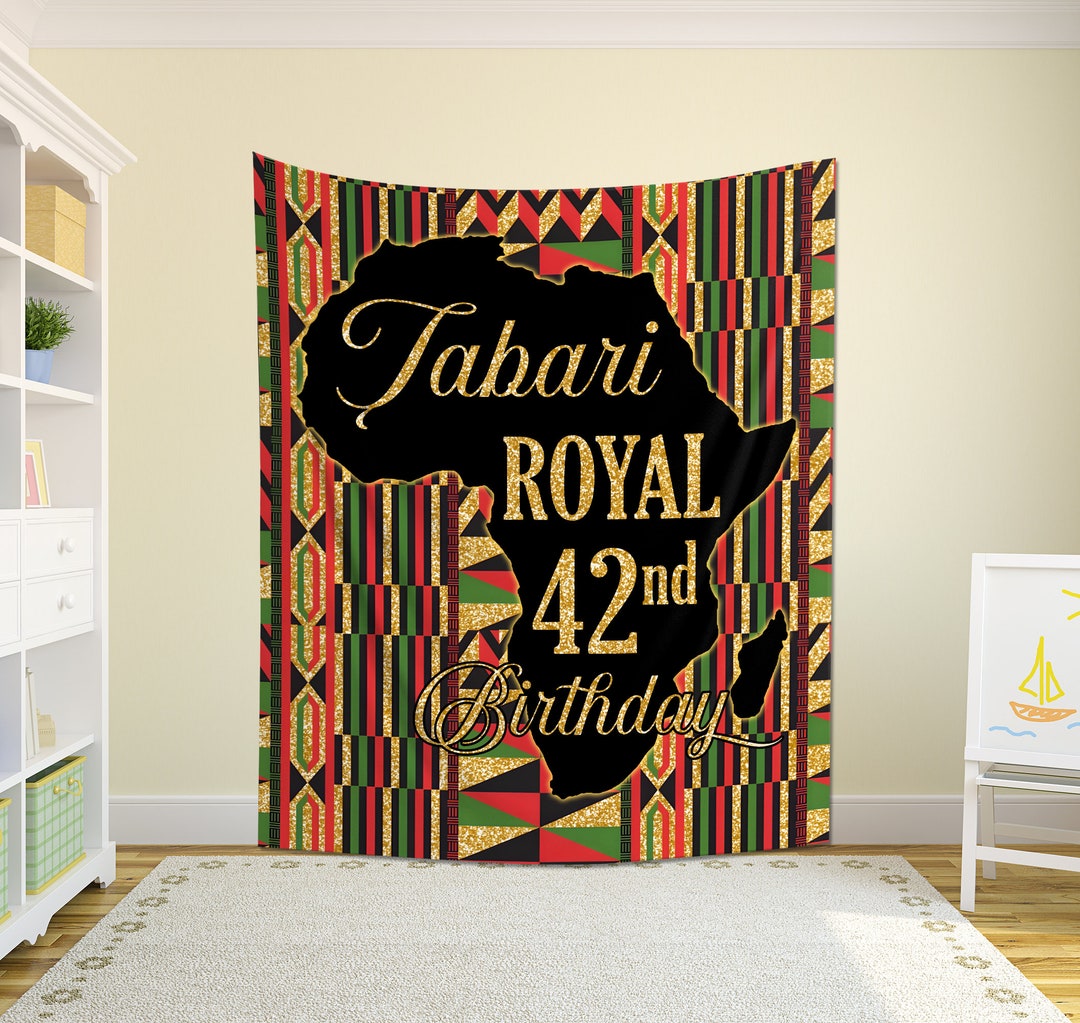 Africa Map Birthday Backdrop, African Background, Holiday Photo Booth ...