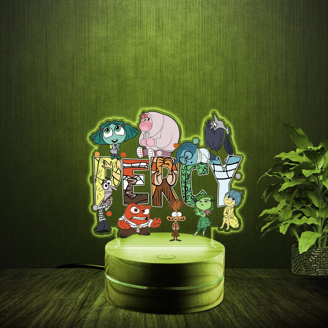 Custom Name Inside Out 2 Night Light, Personalizable Disney Cute Inside ...