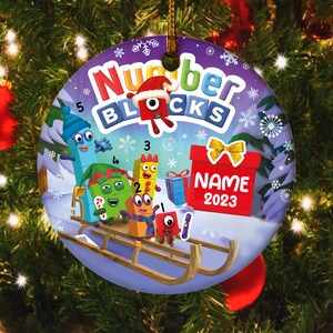 Personalized Numberblocks Ceramic Ornament/numberblocks Christmas ...