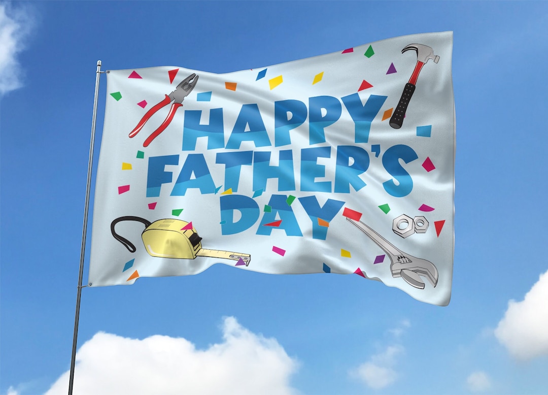 Happy Fathers Day Flag Party Banner Sign for Dad Large 3x5 Foot Indoor ...
