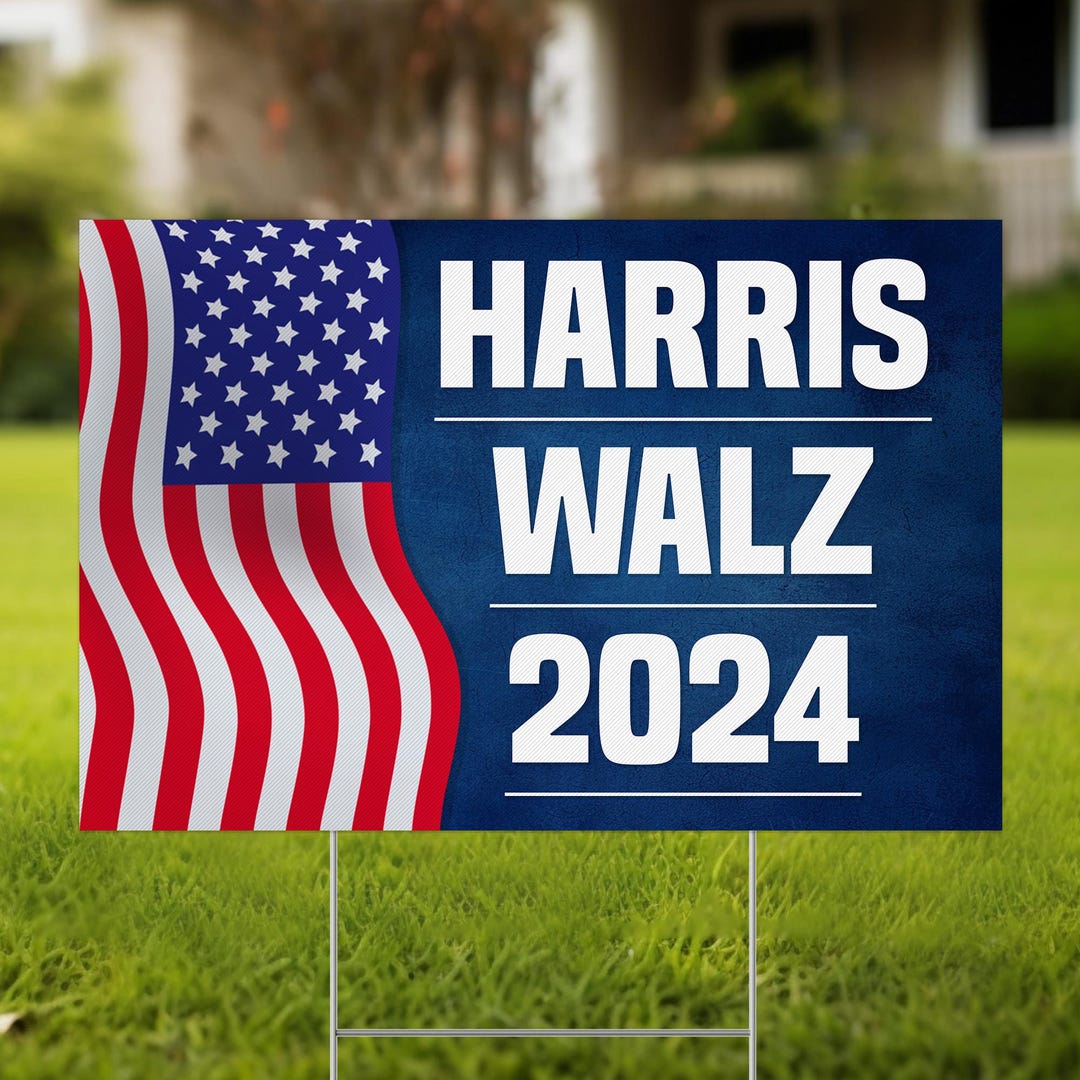 Harris Walz 2024 for President Yard Sign Double Sided Kamala Harris Tim ...