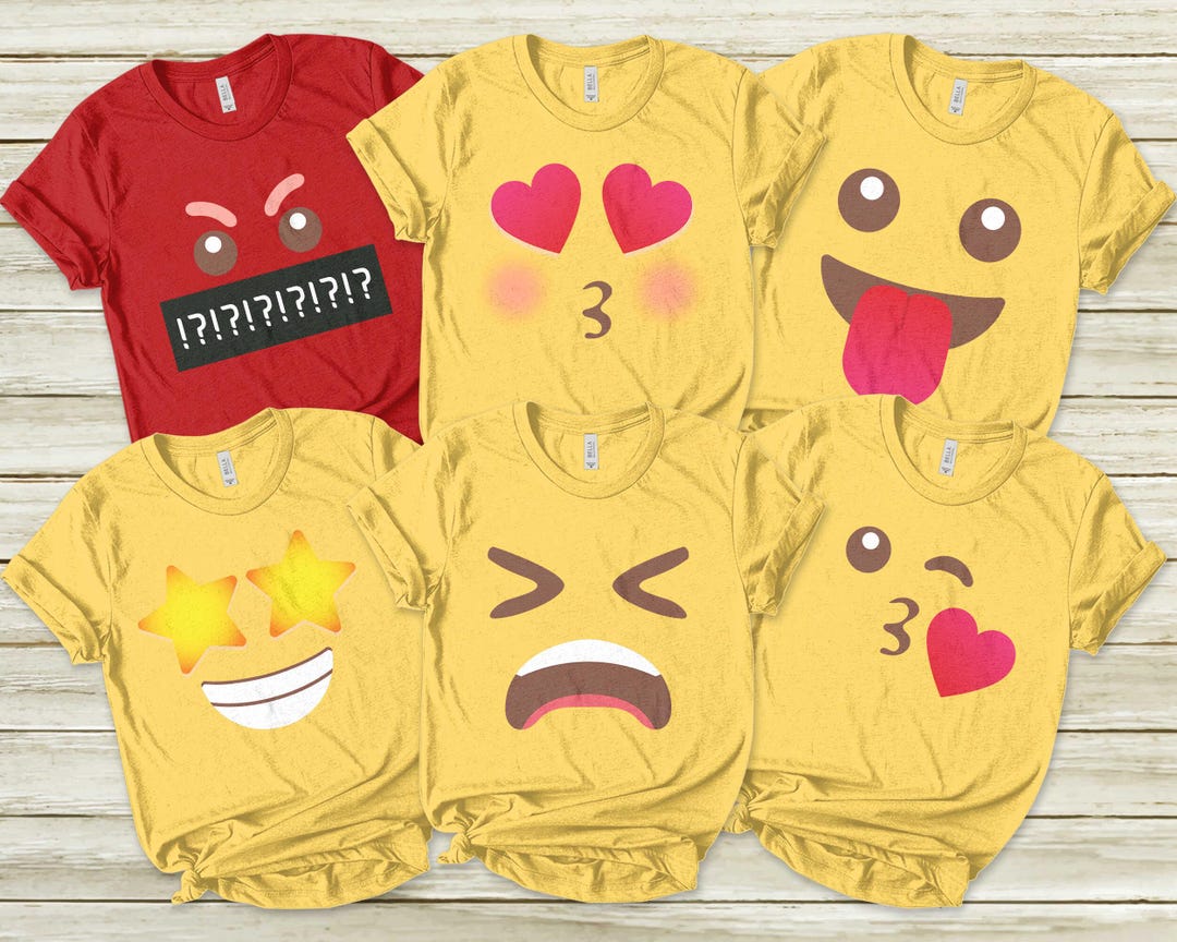 Emoji Shirt, Custom Emoji Shirt, Matching Group Emoji Shirts, Matching ...