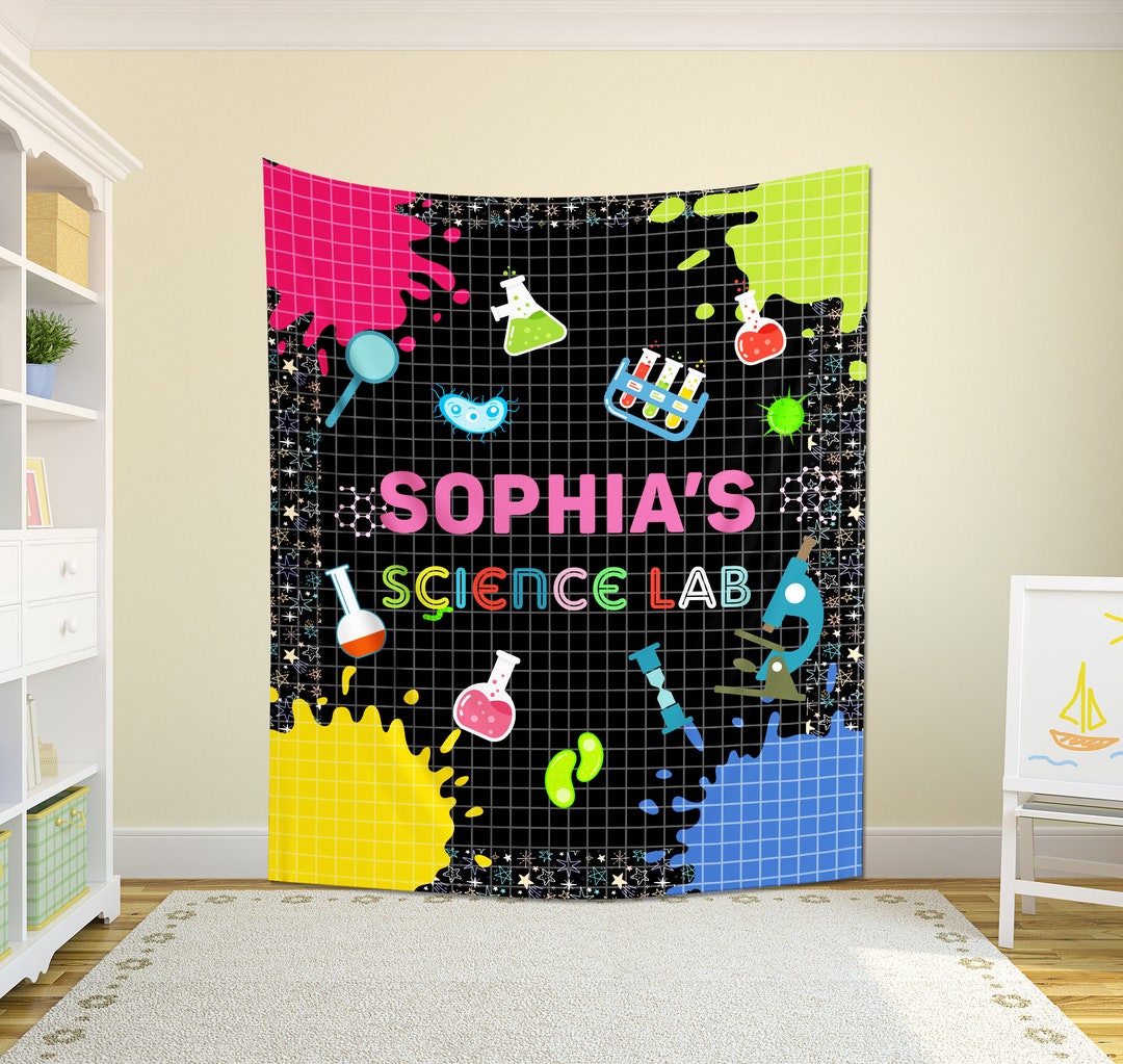 Science Birthday Banner, Personalized Slime Science Birthday Party ...