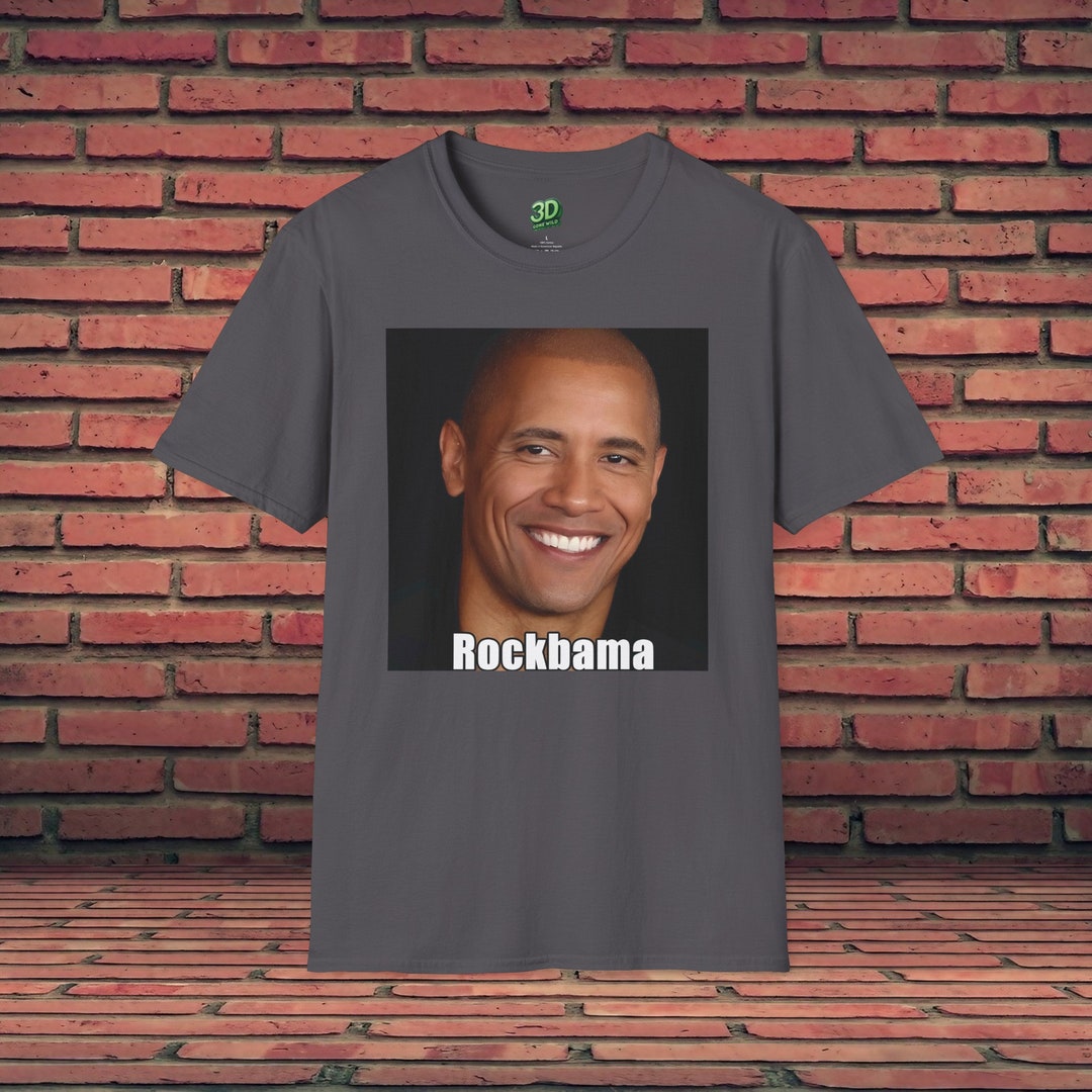 Funny Shirt Rockbama Dwayne the Rock Johnson T-shirt Barack Obama Tshirt Celebrity Mashup ...