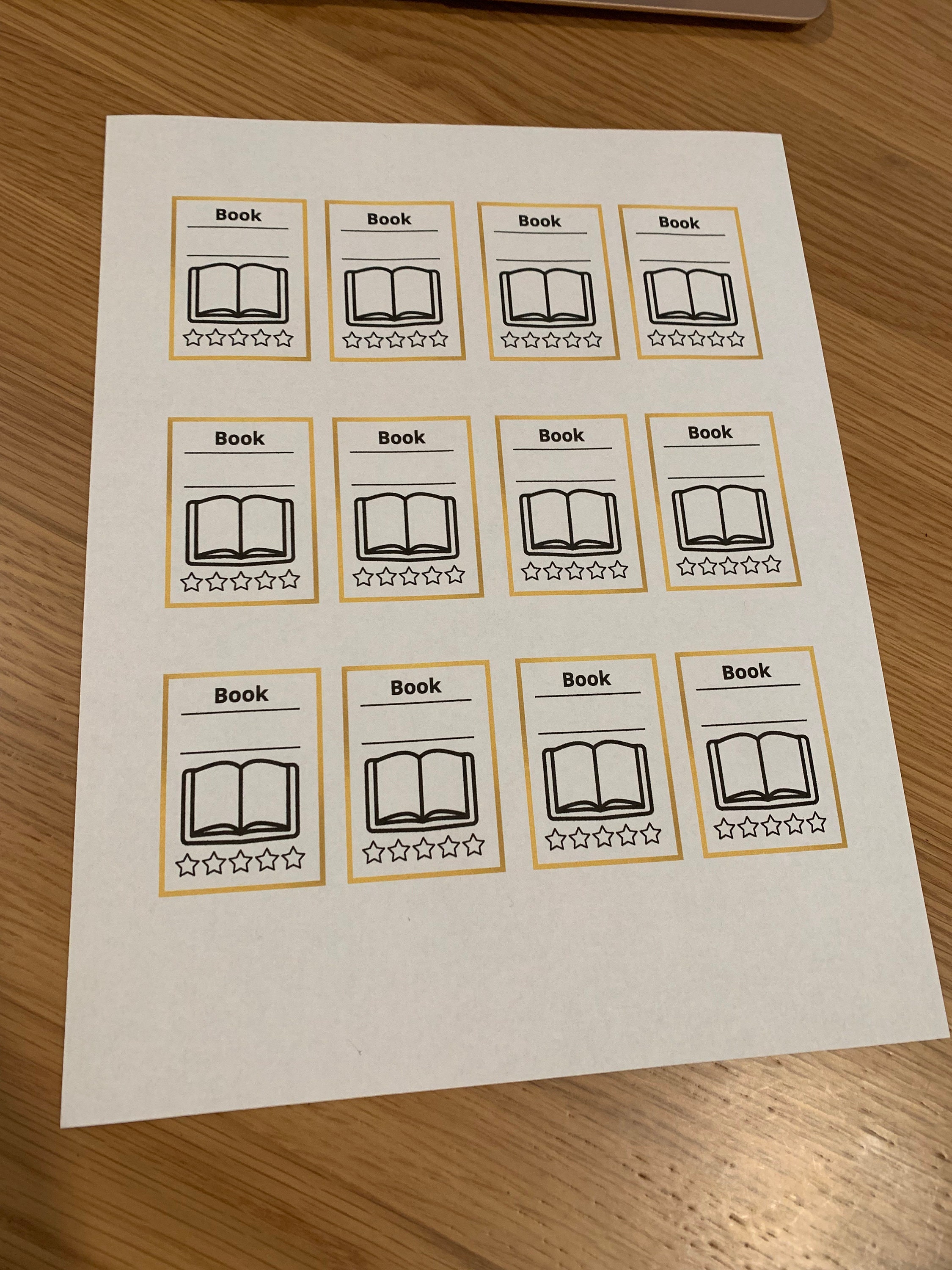 Book Tracker Icon Printable Sticker PNG PDF - Etsy
