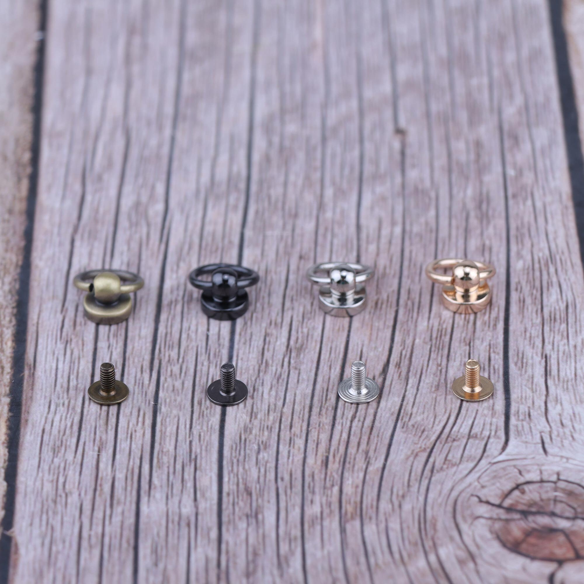 10 Chicago Screw Link Rivets With O Ring, Leather Connecting Rivets for ...