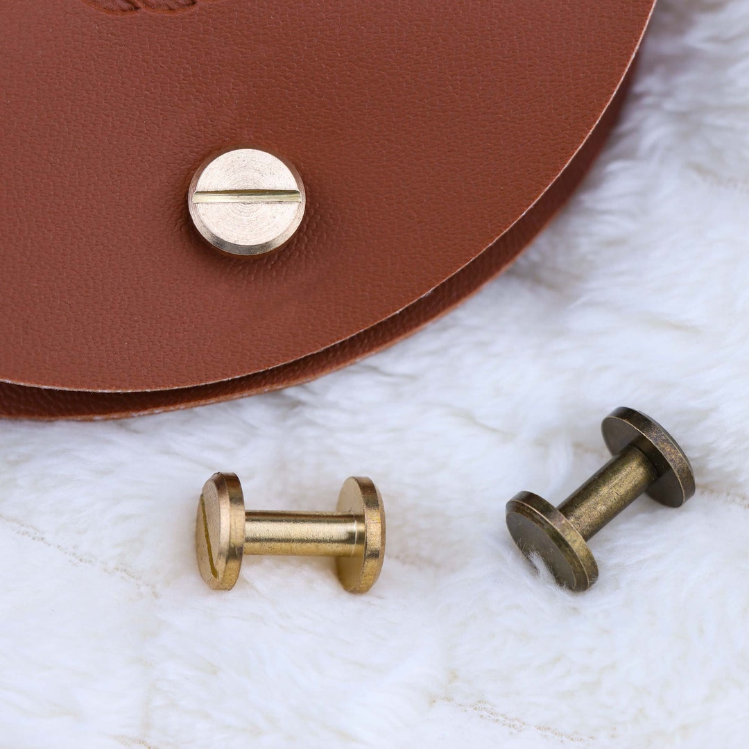 High Quality Brass Screws, Chicago Screws for Handcrafted Leatherwork ...