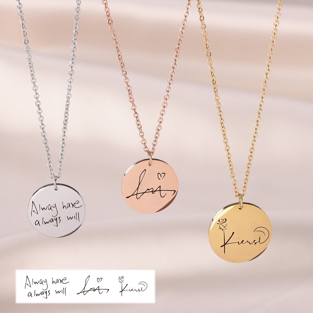 Handwritten Name Necklace, Custom Handwriting Necklace, Actual ...