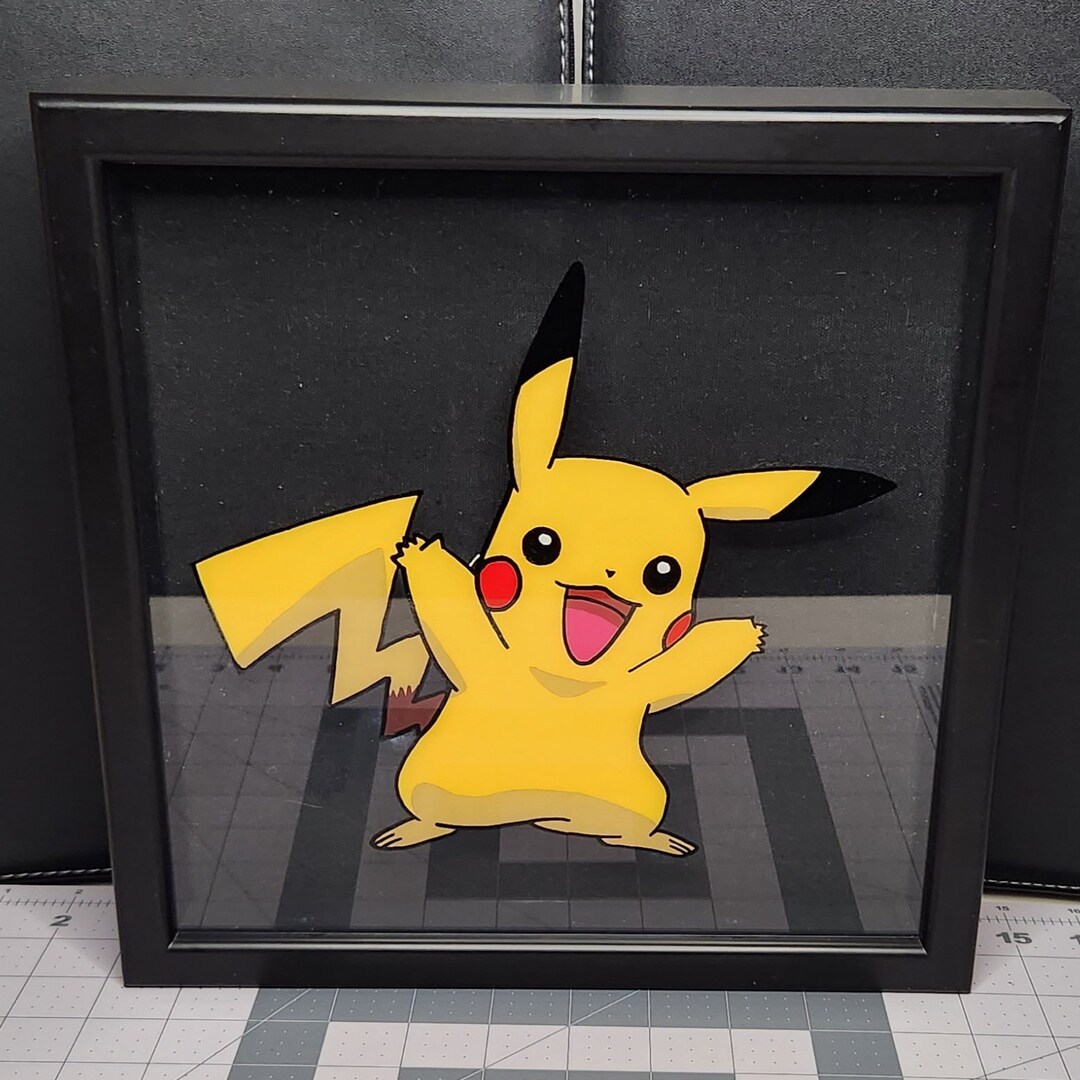 Pikachu Shadowbox Painting - Etsy