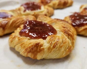 Danish Pastry Recipe: Jam & Cheese Custard (video Instructions) - Etsy