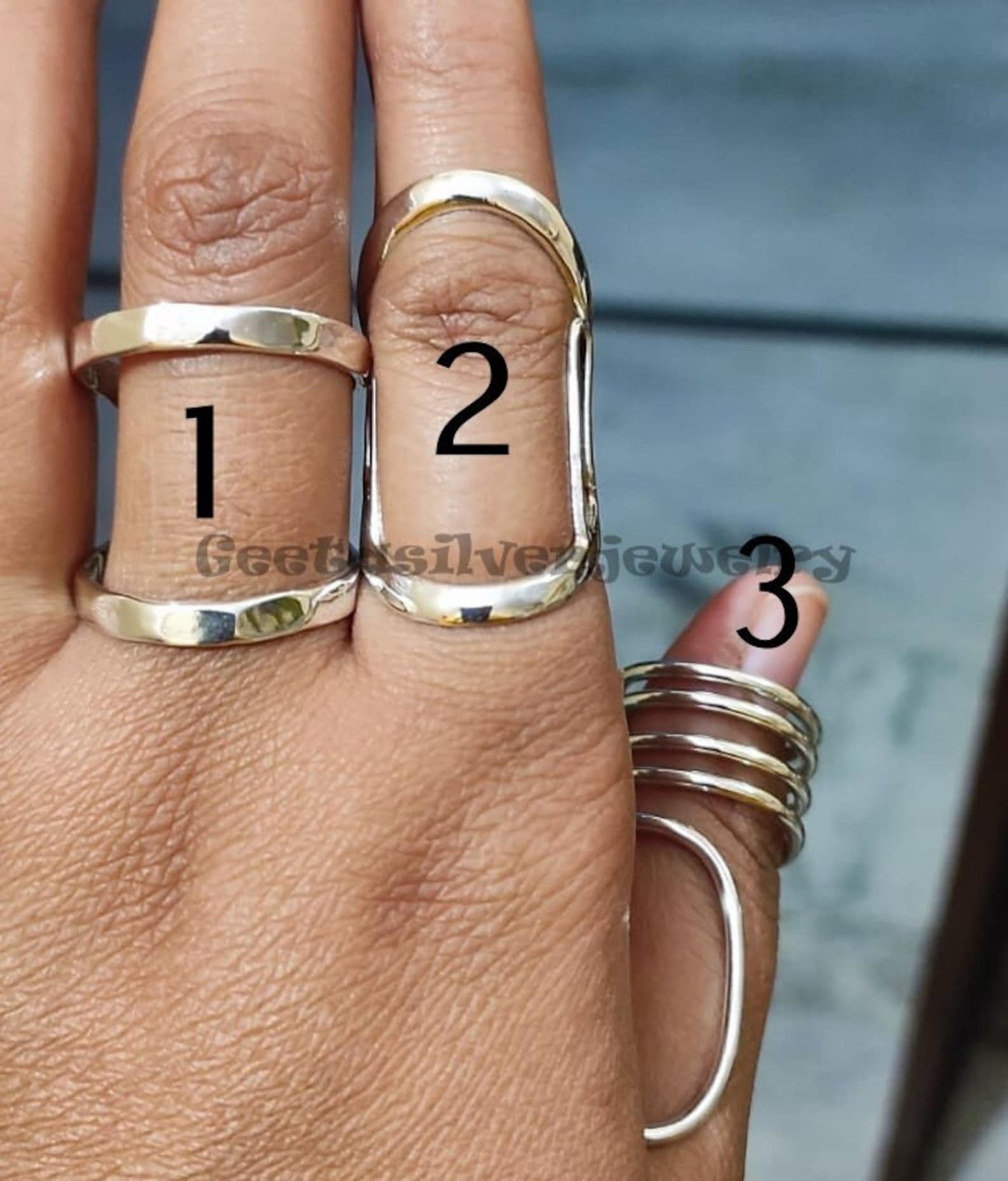 Mallet Finger Ring, Splint Silver Rings, MCP Hyperextension Splint ...