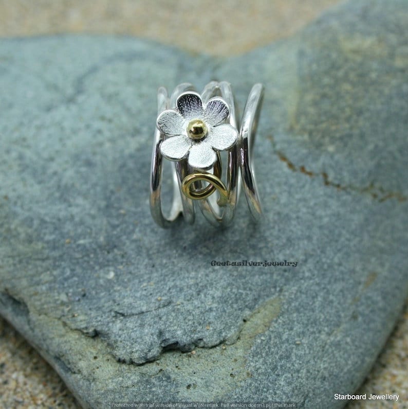 Chunky Rings, Sterling Silver Rings, Adjustable Rings, Everyday Rings ...