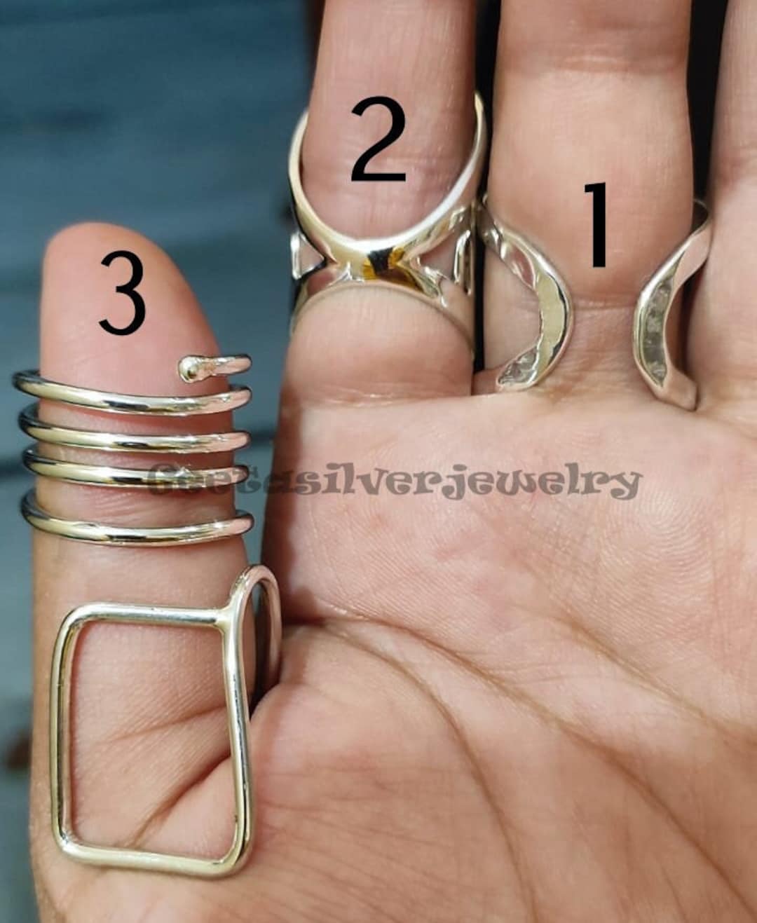 Mallet Finger Ring, Splint Silver Rings, MCP Hyperextension Splint ...