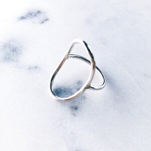 Sterling Silver Open Oval Ring // Oval Ring // Large Oval Ring - Etsy