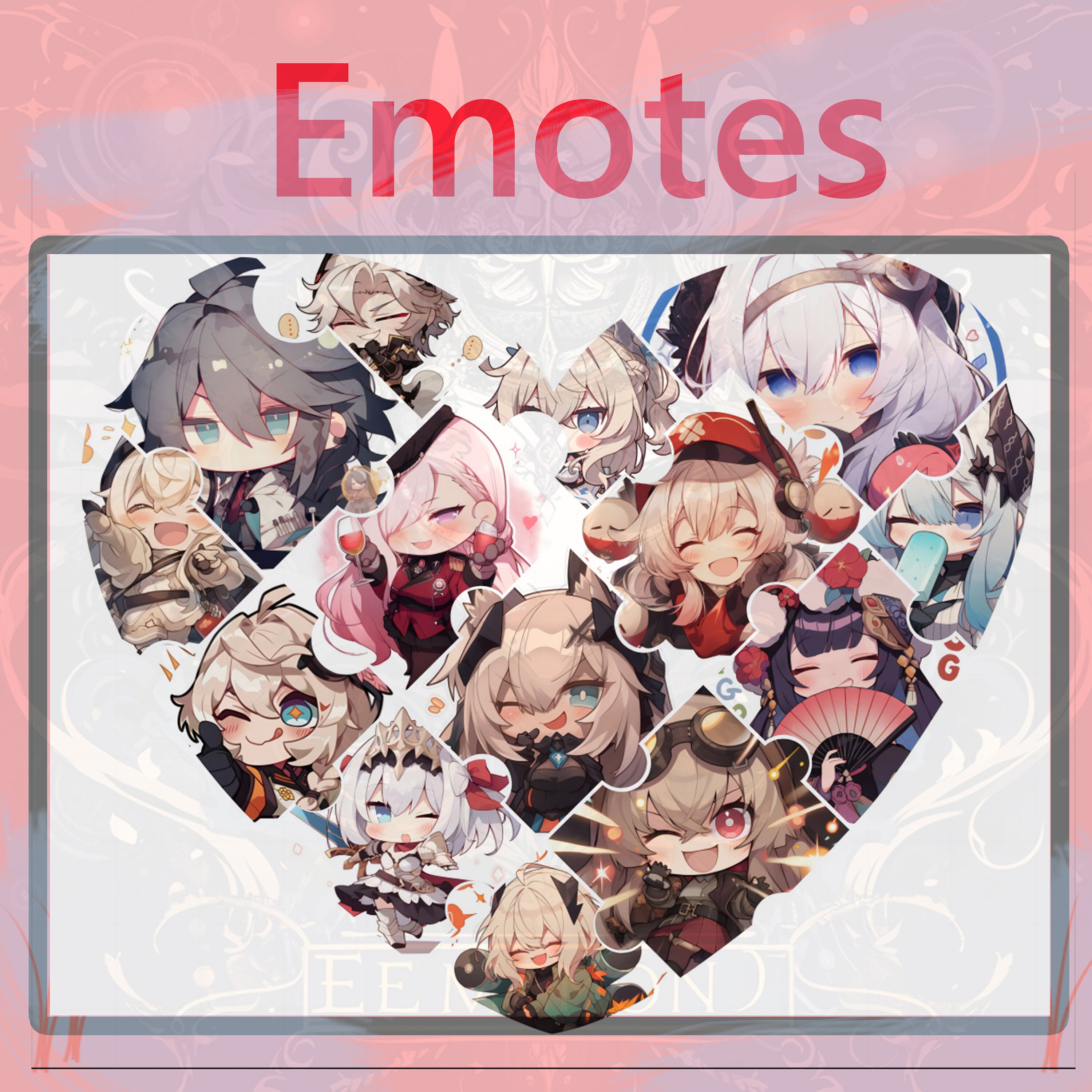 Genshin 3buy the Genshin-mix Emoticon Pack in Genshin Impact Include 20 ...