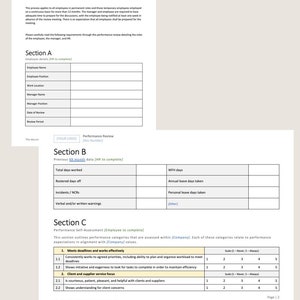 Performance Review HR Template - Etsy