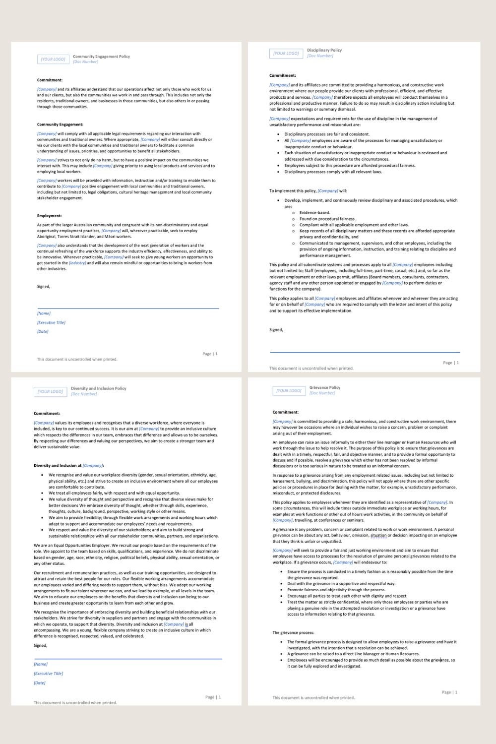 Policy Bundle! 17 POLICIES! - Etsy