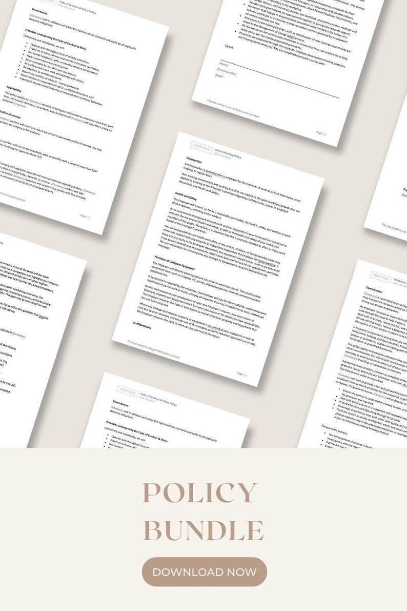 Policy Bundle! 17 POLICIES! - Etsy