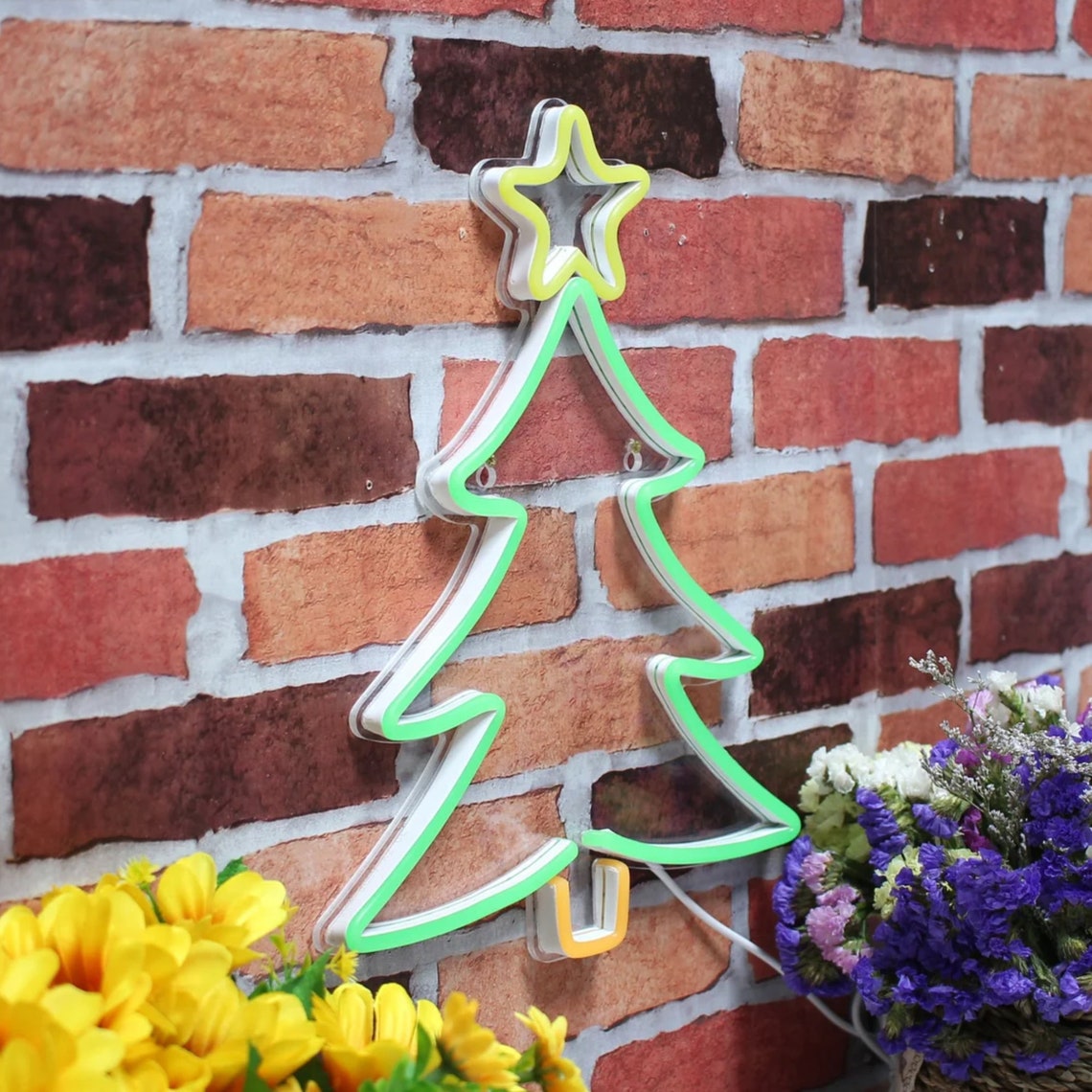 Merry Christmas Neon Sign Merry Christmas Shop Signage Christmas Decor ...