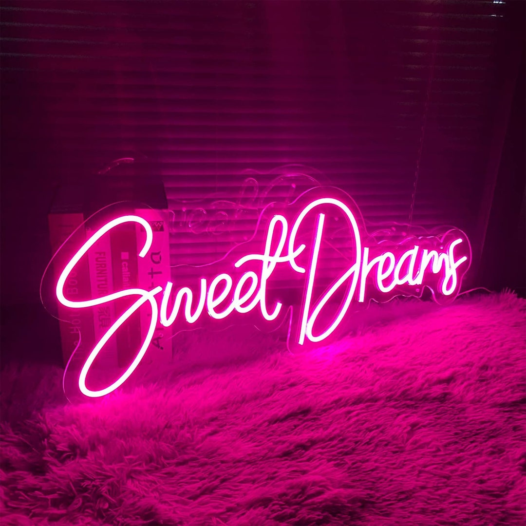 Neon Sign Art, Neon Sign, Name Neon Sign, LED Sign, Sweet Dreams Neon ...